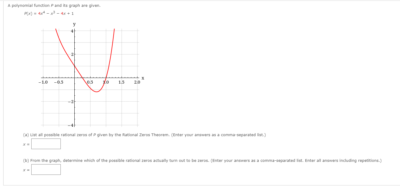 Solved A polynomial function P and its graph are given. P(x) | Chegg.com