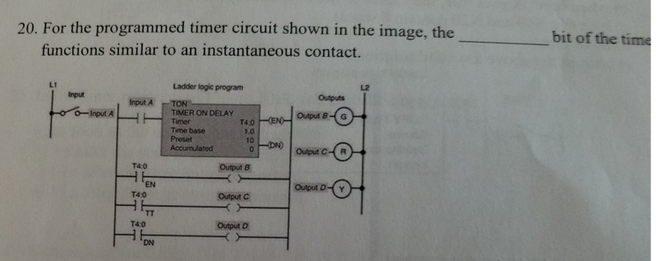Solved 20 For The Programmed Timer Circuit Shown In The 