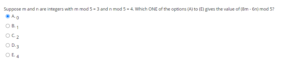 Solved Suppose m and n are integers with m mod 5 = 3 and n | Chegg.com