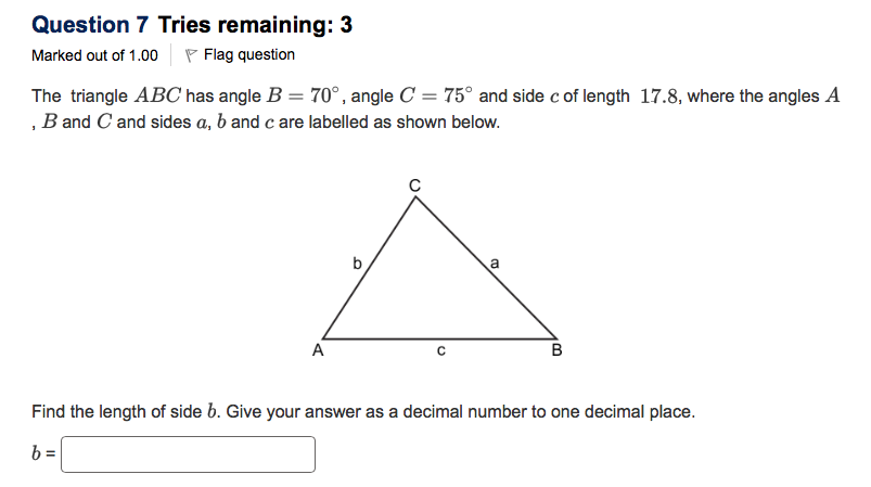Solved Question 1 Tries remaining: 3 Marked out of 1.00 P | Chegg.com