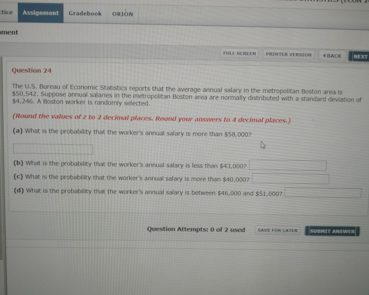 Solved UMUNIJ LLUN 2 ctice Assignment Gradebook ORION ament | Chegg.com