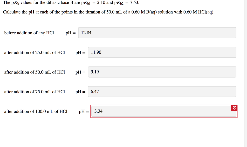 Solved The pKb values for the dibasic base B are pKbj - 2.10 | Chegg.com