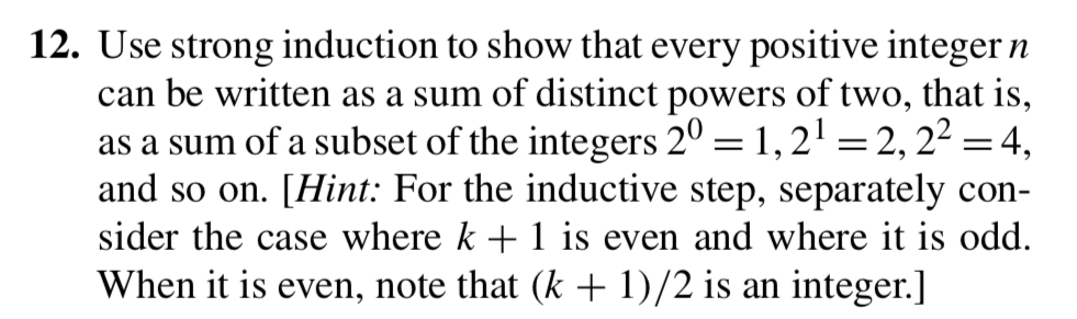 Solved Discrete Math I *Proof by induction* For each | Chegg.com