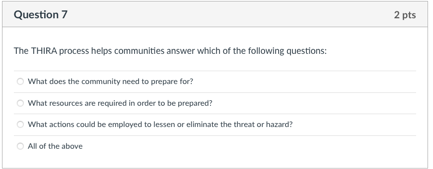 Solved Which of the following is step 3 in the THIRA | Chegg.com