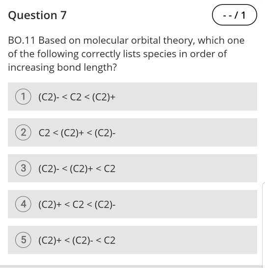 Solved: - - 1 Question 8 M.2 Consider The Species (N2)2- A... | Chegg.com