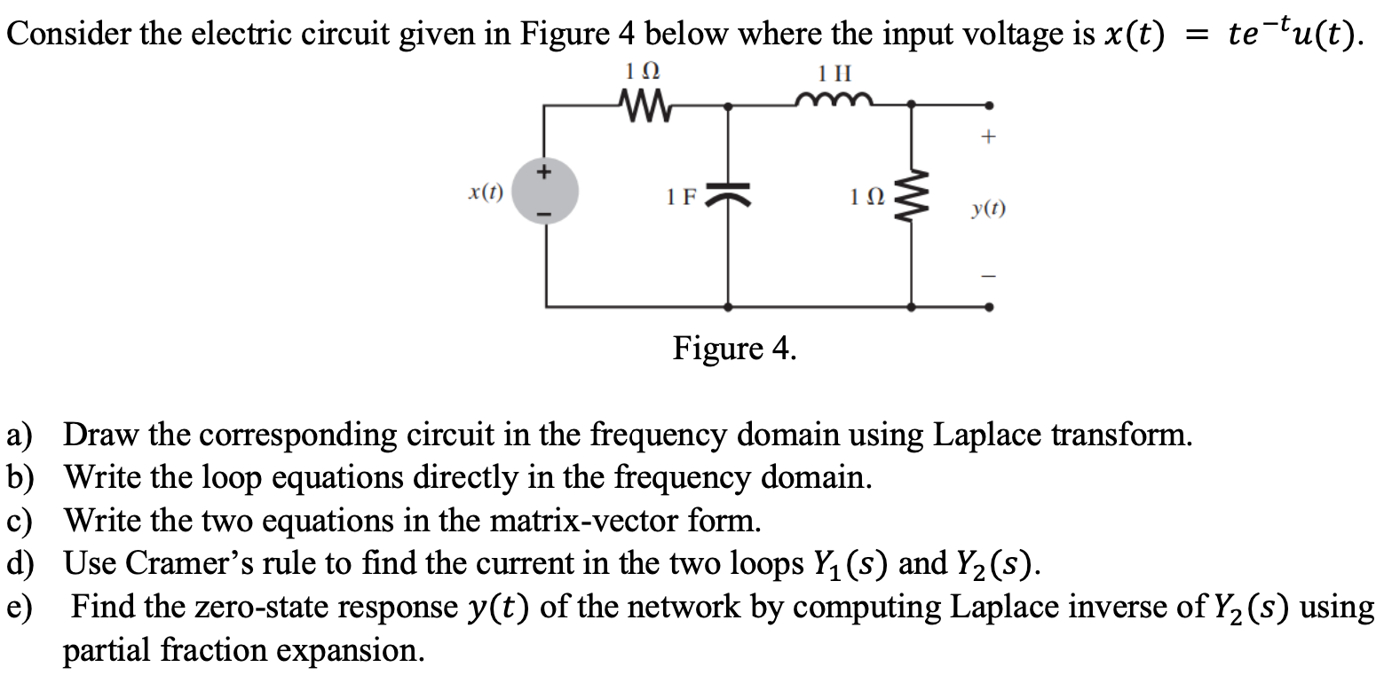 Solved Consider The Electric Circuit Given In Figure 4 