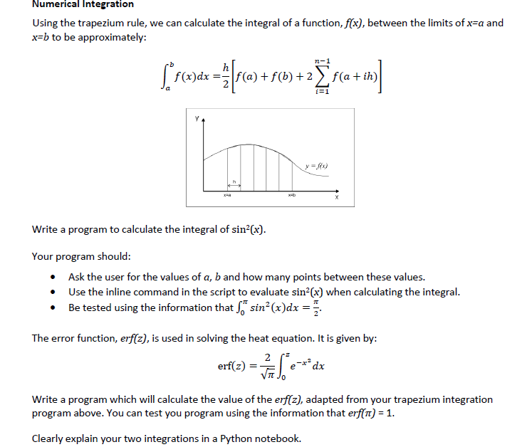 Solved How do i write the code for numerical integration | Chegg.com