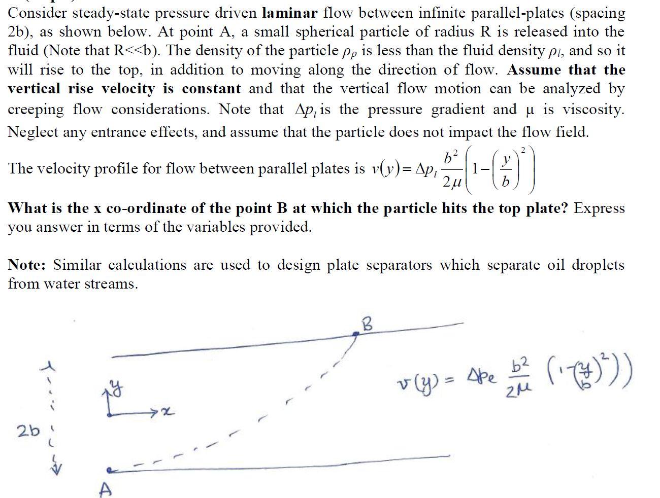 Solved Consider steady-state pressure driven laminar flow | Chegg.com