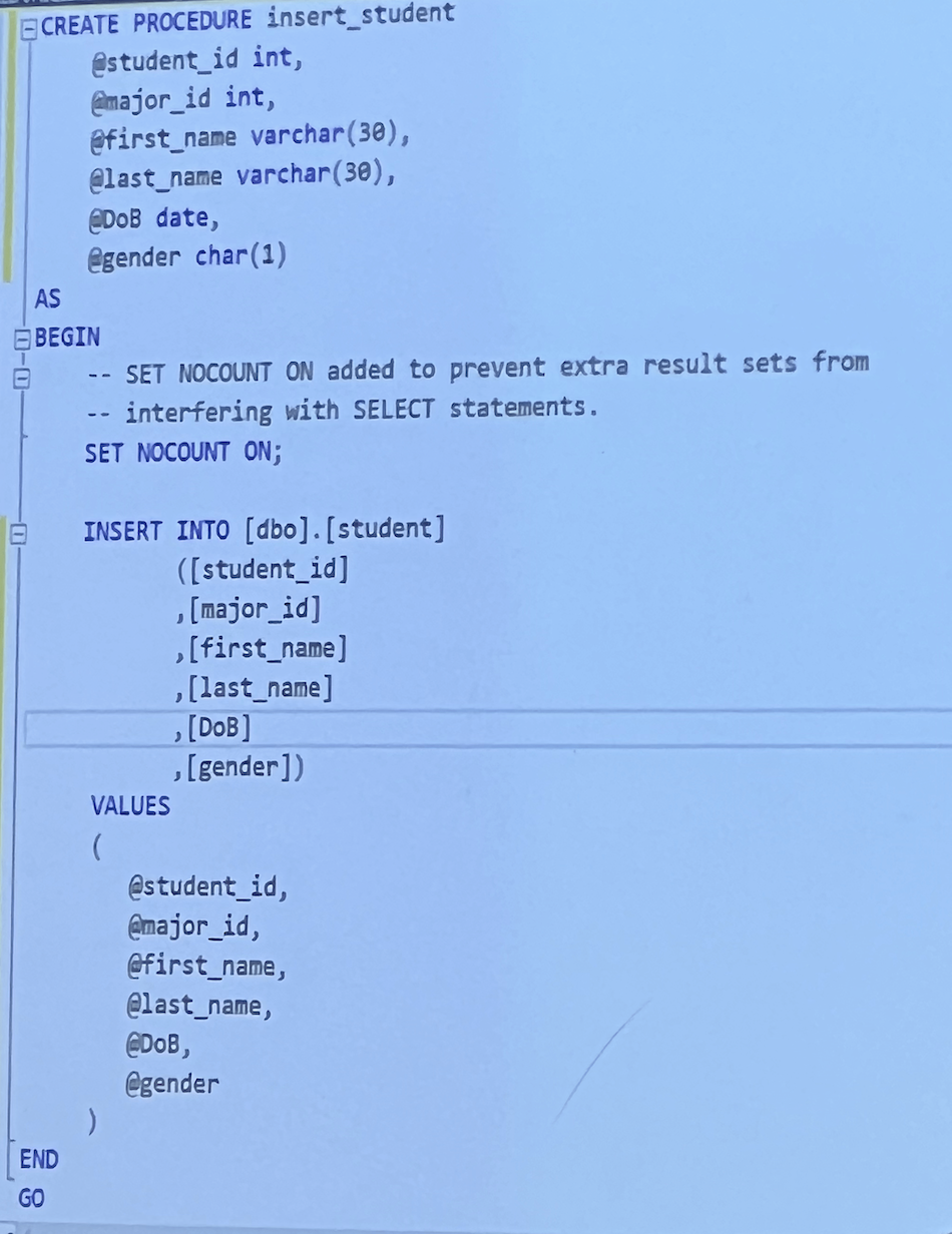 Solved In this assignment you need to create CRUD SPs, | Chegg.com
