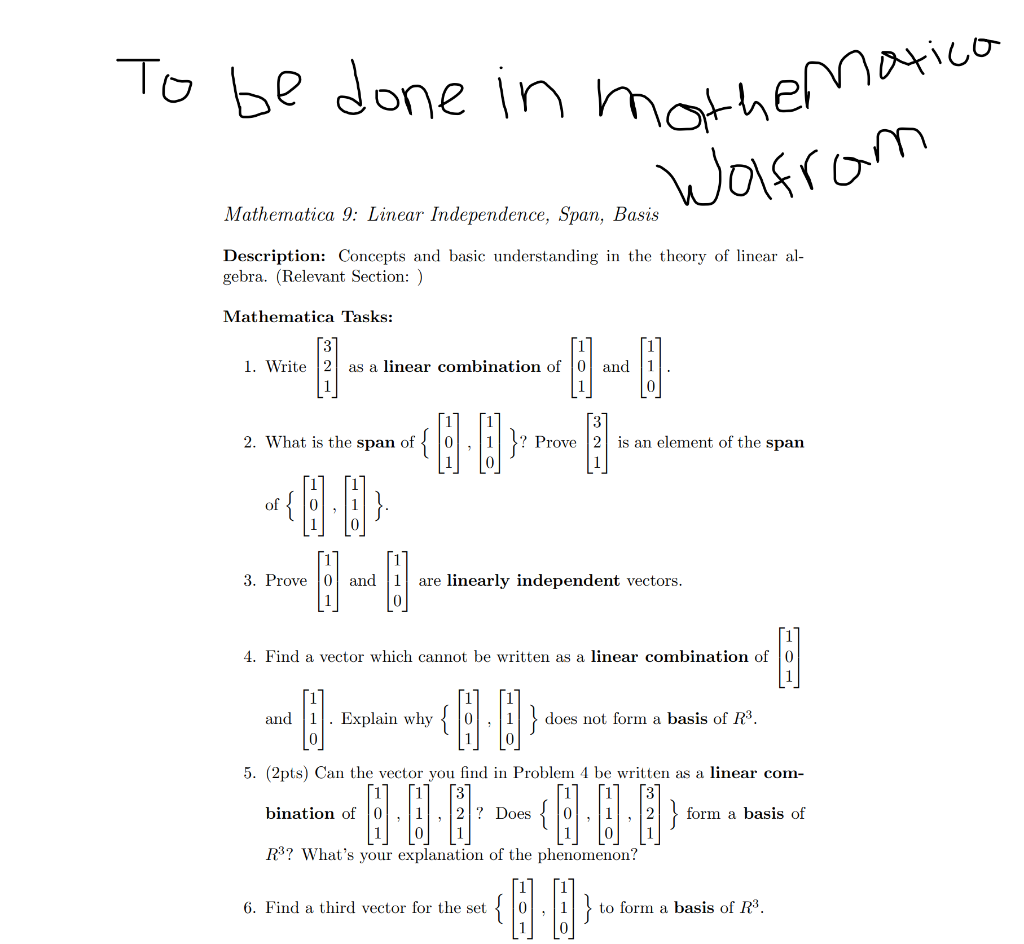 Solved TO BE DONE ON WOLFRAM MATHEMATICA> HAS TO BE | Chegg.com