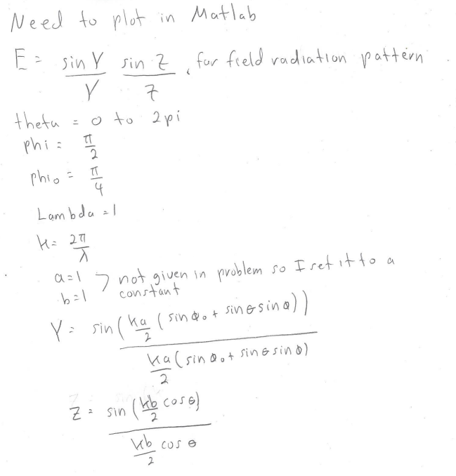 Solved Plot the following E field in MATLAB. Need to plot at | Chegg.com