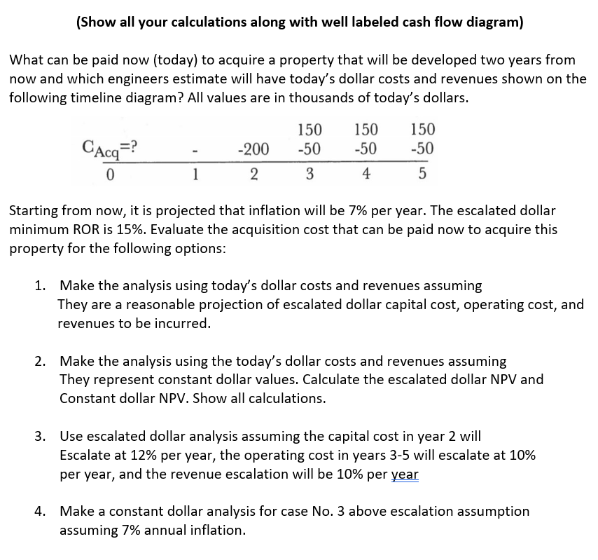 Solved (Show all your calculations along with well labeled | Chegg.com