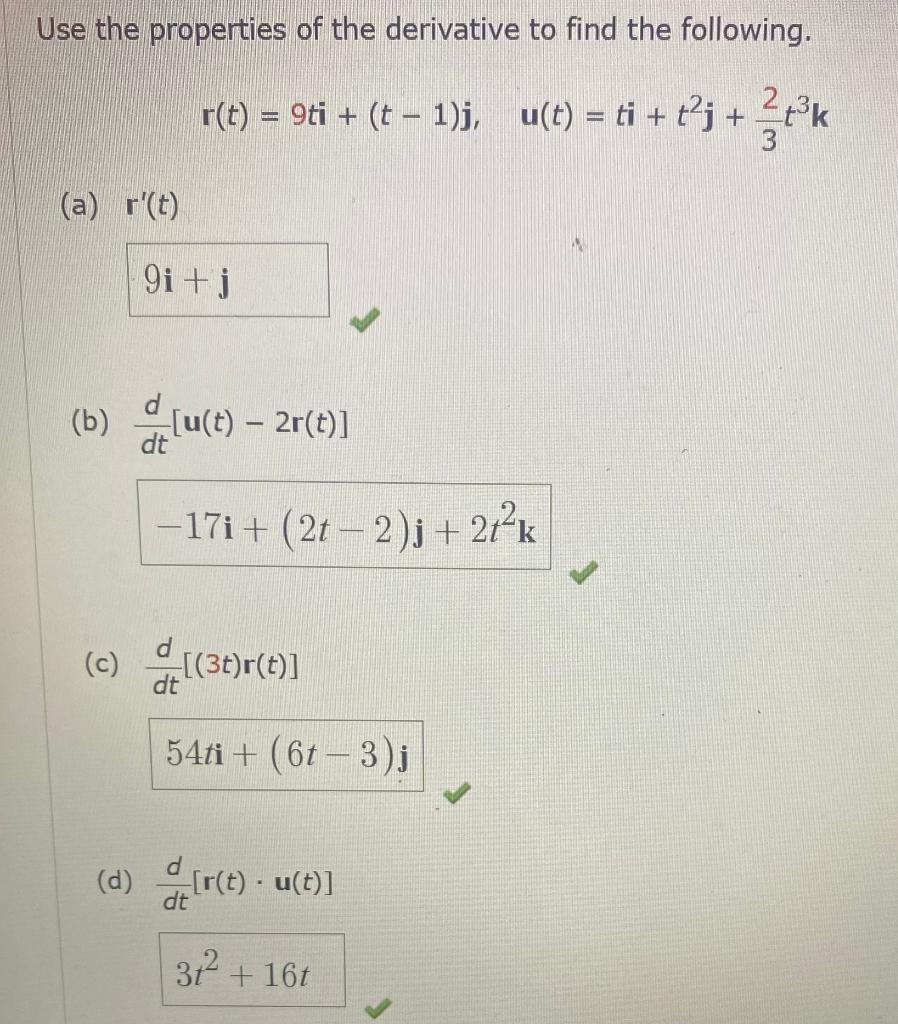 Solved Use the properties of the derivative to find the | Chegg.com