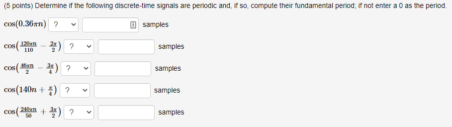 Solved (5 points) Determine if the following discrete-time | Chegg.com