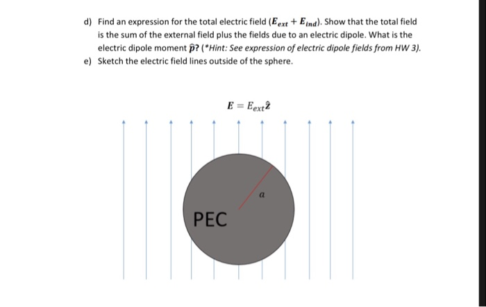 Solved 5. Dipole Moment on PEC Sphere: Consider a perfectly | Chegg.com