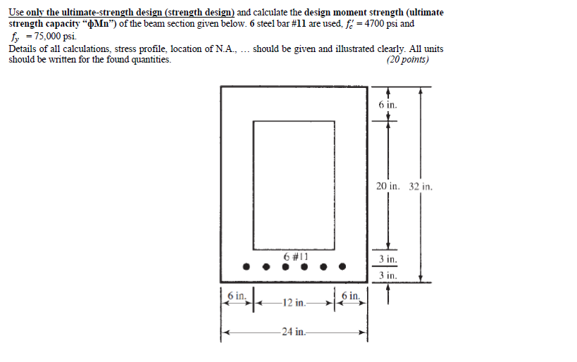 Solved Use only the ultimate-strength design (strength | Chegg.com