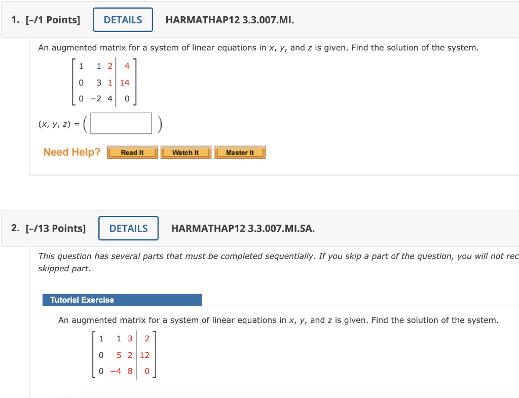 Solved 1. [-/1 Points] DETAILS HARMATHAP12 3.3.007.MI. An | Chegg.com