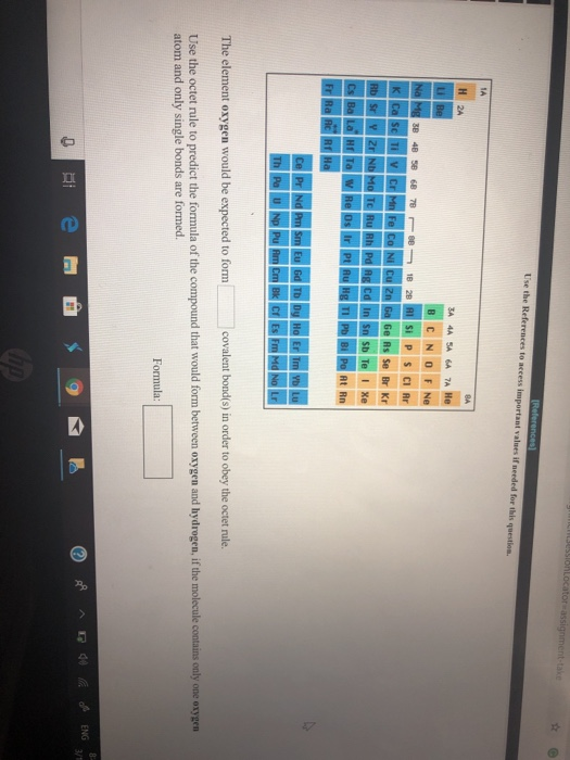 Solved 3A 4A 5A 6A 7AHe BCNOFNe The element oxygen would be | Chegg.com