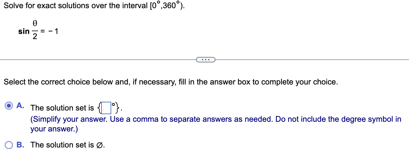 Solved Solve the equation for x, where x is restricted to | Chegg.com