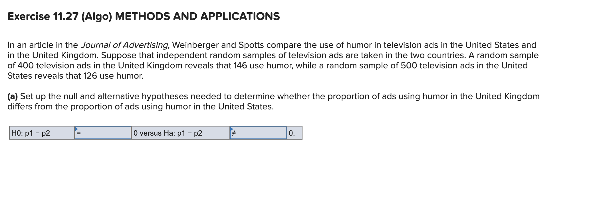 Solved Exercise 11.27 (Algo) METHODS AND APPLICATIONS In an | Chegg.com