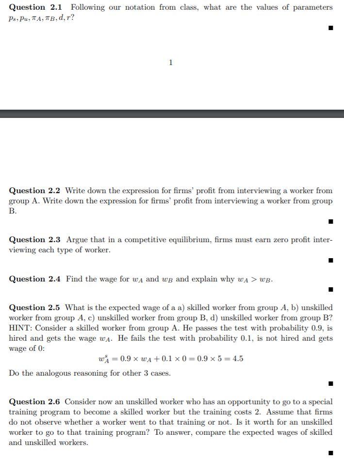 Solved Assume a competitive labor market where there are two | Chegg.com