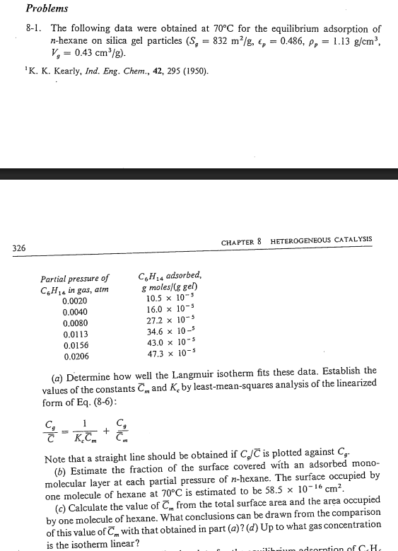 Solved Problems 8-1. ﻿The following data were obtained at | Chegg.com