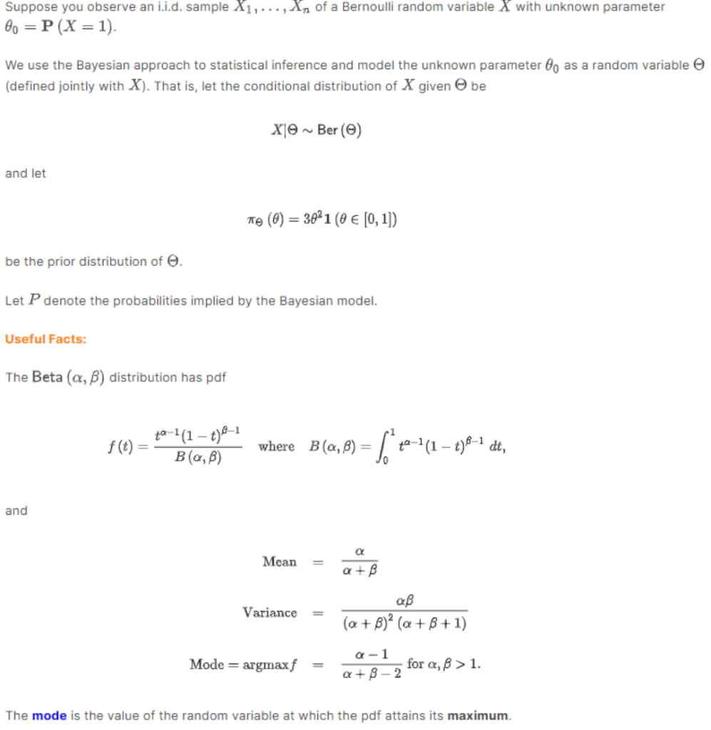 Solved Suppose you observe an i.i.d. sample X1,...,Xn of a | Chegg.com