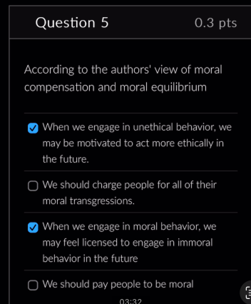 Solved Question 5According to the authors' view of moral | Chegg.com