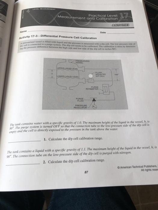 Practical Level Measurement and Calibration Date | Chegg.com