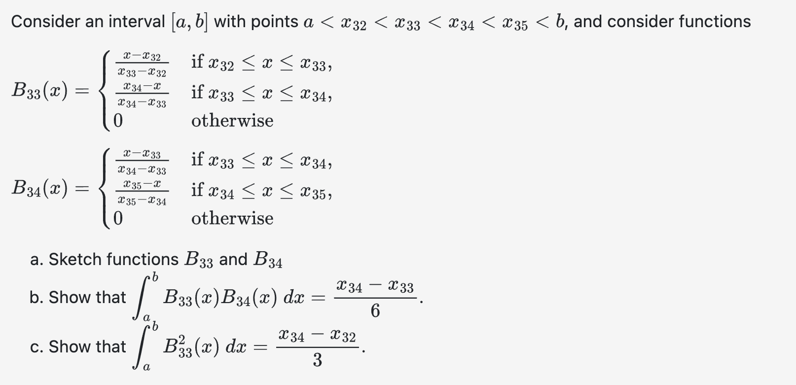 Solved Consider an interval [a,b] with points a | Chegg.com