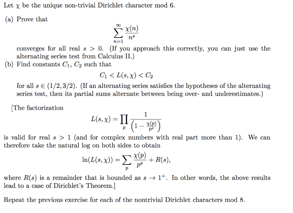 Let X Be The Unique Non Trivial Dirichlet Character