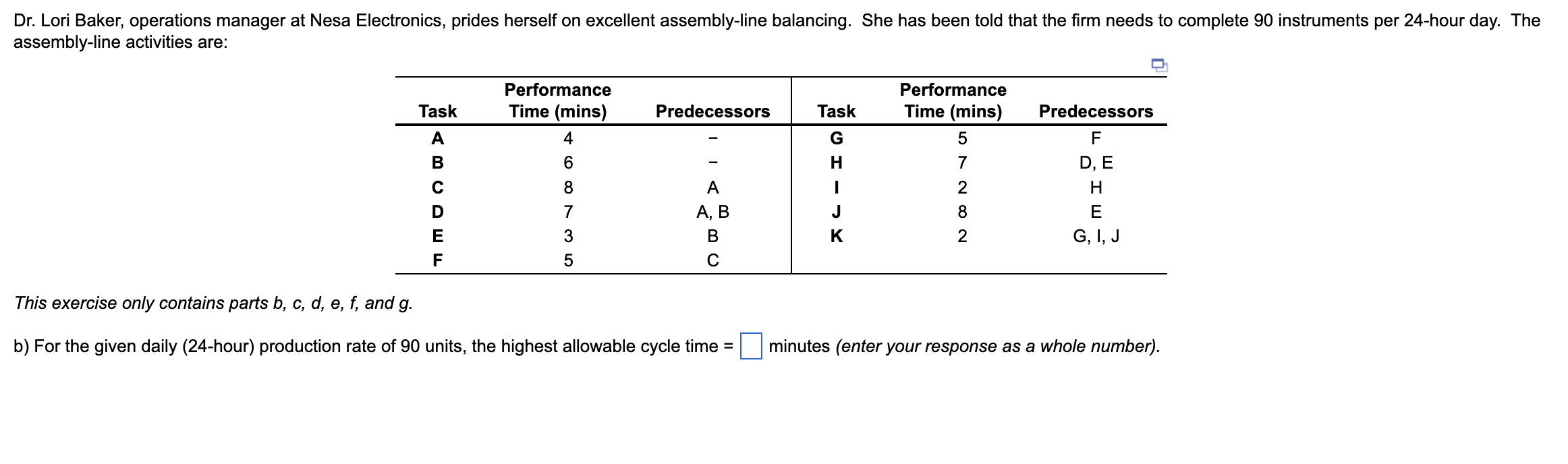 Solved This exercise only contains parts b,c,d,e,f, and g. | Chegg.com