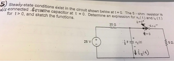 Solved Steady State Conditions Exist In The Circuit Shown