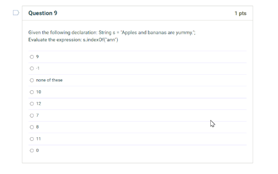 Solved Question 8 1 pts Given the following declarations: | Chegg.com
