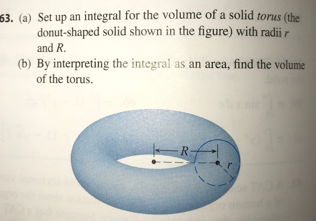 Solved 63. (a) Set up an integral for the volume of a solid | Chegg.com
