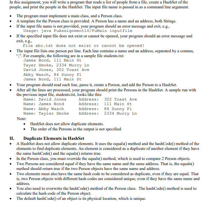 Solved Use java public class Person { private | Chegg.com