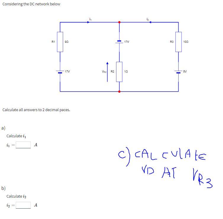 Solved Considering the DC network below R1 en 17V R3 100 17V | Chegg.com