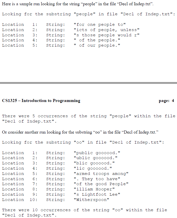 Solved Program 2-Detecting Substrings Introduction A very | Chegg.com