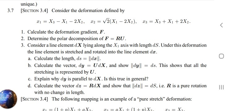 Solved this is continuum mechanics, kinematics of motion. | Chegg.com