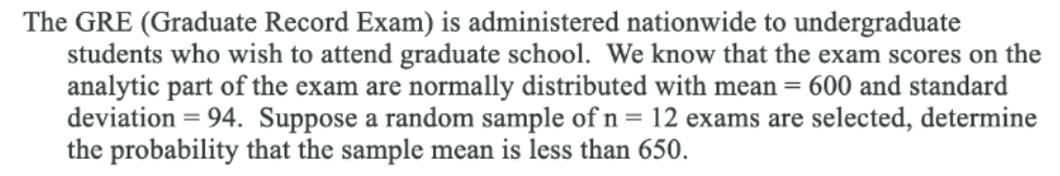 Solved The GRE (Graduate Record Exam) is administered | Chegg.com