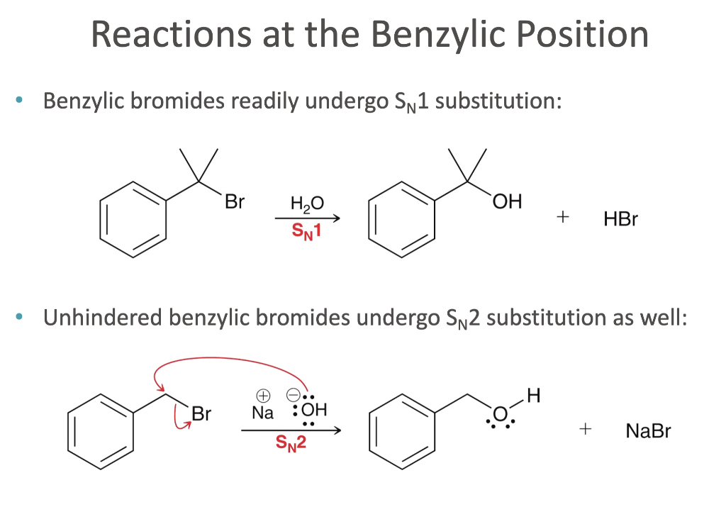 Solved Reactions at the Benzylic Position Benzylic bromides | Chegg.com