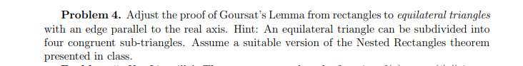 Solved Problem 4. Adjust the proof of Goursat's Lemma from | Chegg.com