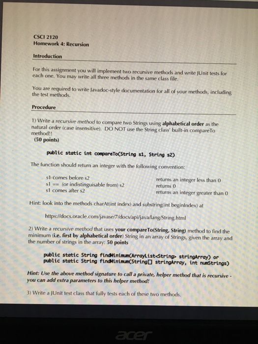 Solved Csci 2120 Introduction For This Assignment You Will 