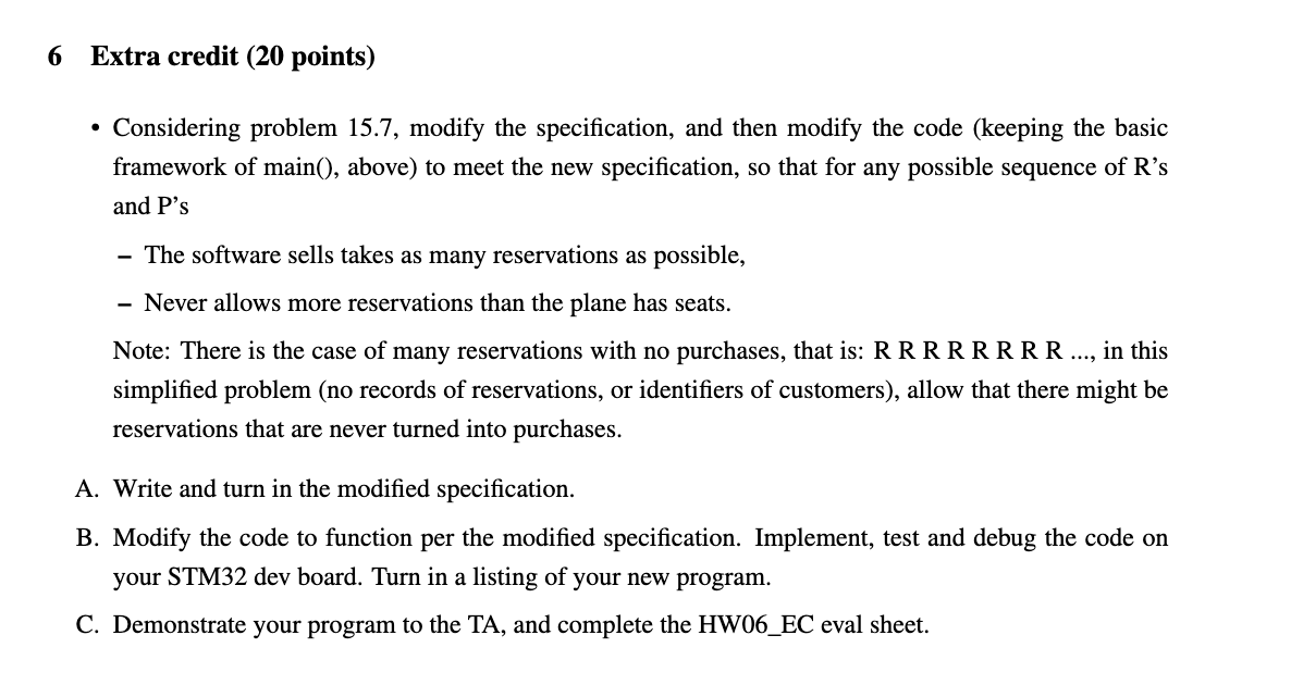 Solved - Considering problem 15.7, modify the specification, | Chegg.com Solved - Considering problem 15.7, modify the specification, | Chegg.com