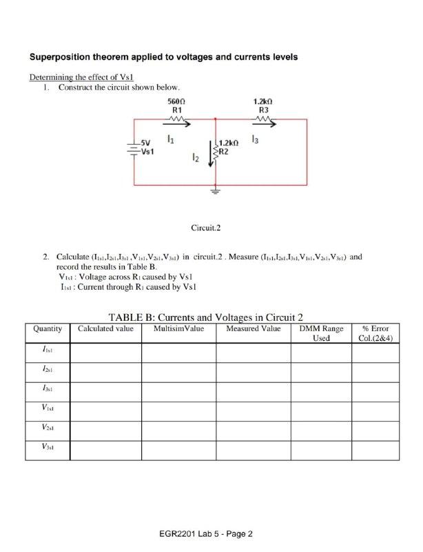 Solved Superposition theorem applied to voltages and | Chegg.com