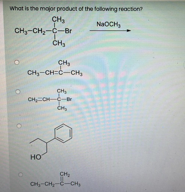 Solved What is the major product of the following reaction? | Chegg.com