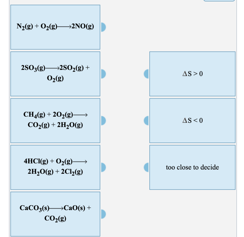 Solved N2(g) + O2(g)--2N0(g) 2SO3(g) 2SO2(g) + 02(g) AS>0 | Chegg.com