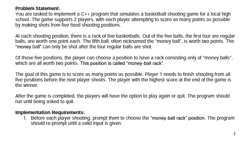 Solved Problem Statement: You are tasked to implement a C++ | Chegg.com