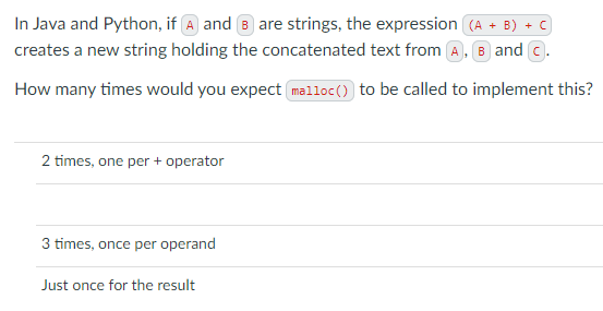 Solved In Java and Python, if A and B are strings, the | Chegg.com