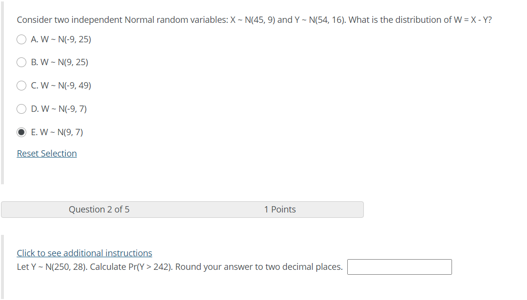 Solved Consider two independent Normal random variables: X - | Chegg.com